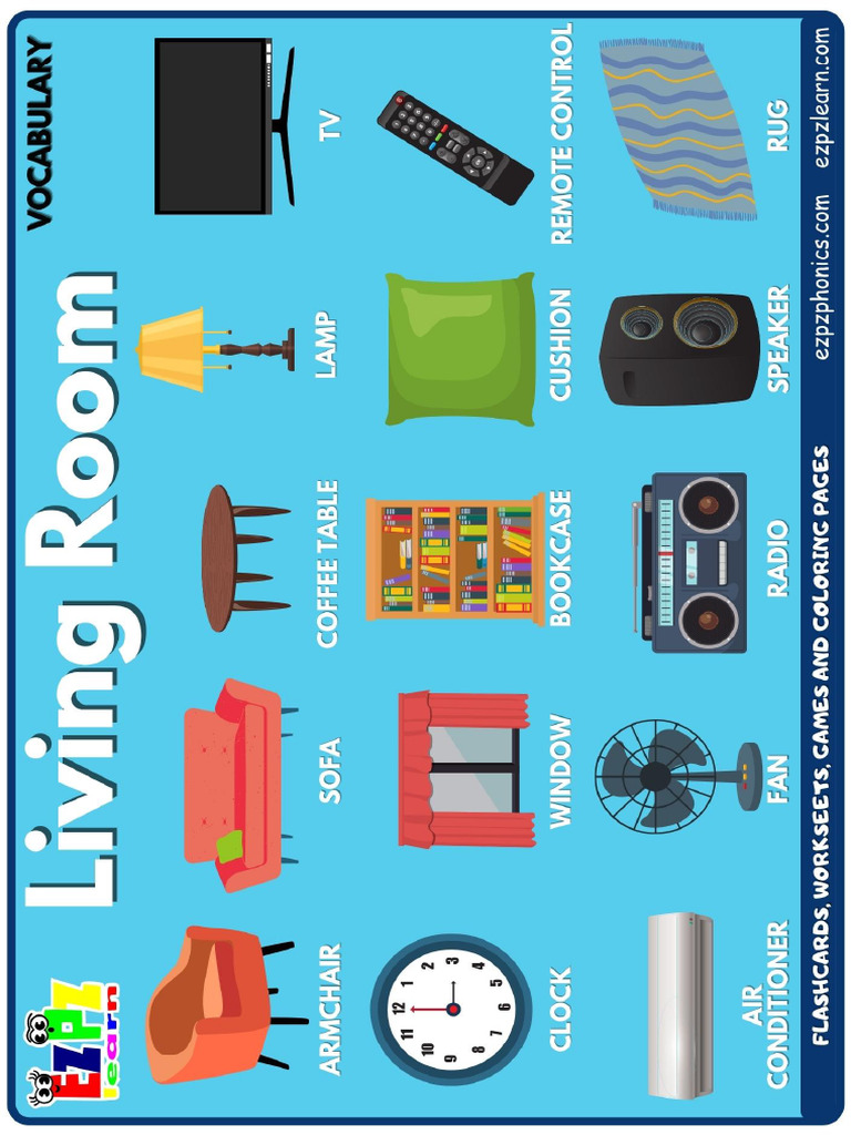 Living Room Vocabulary Picture Dictionary Join Now For Free Flashcards ...