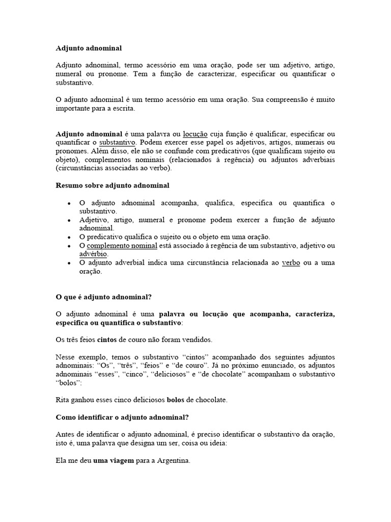 Adjunto Adnominal | PDF | Syntax | Philosophy