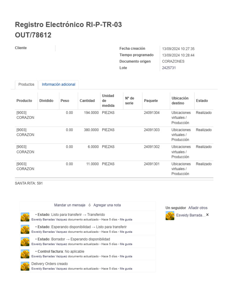Albaranes de Salida - OpenERP | PDF