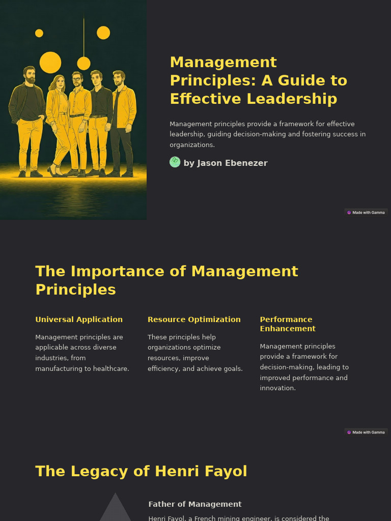 Management Principles A Guide To Effective Leadership | PDF