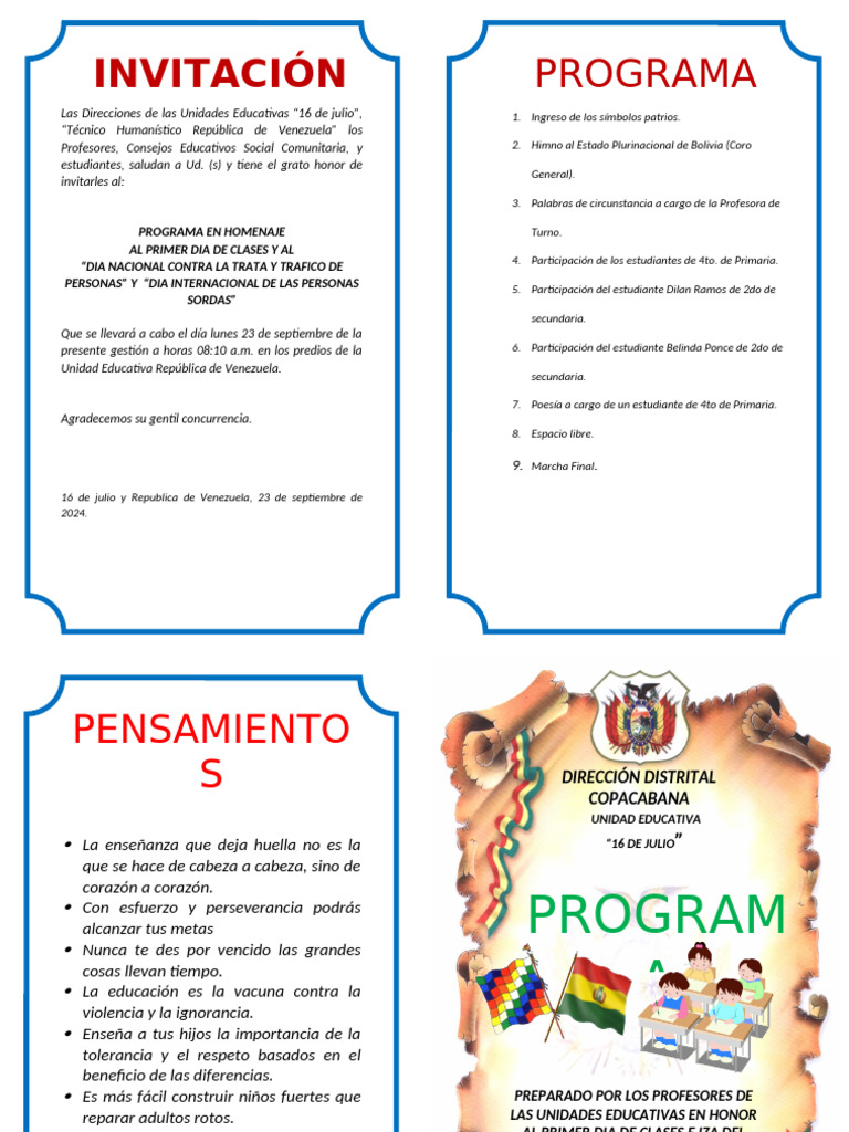 Programa de Lunes | PDF