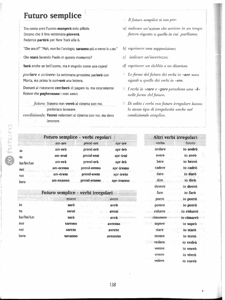 4H - Futuro Semplice | PDF