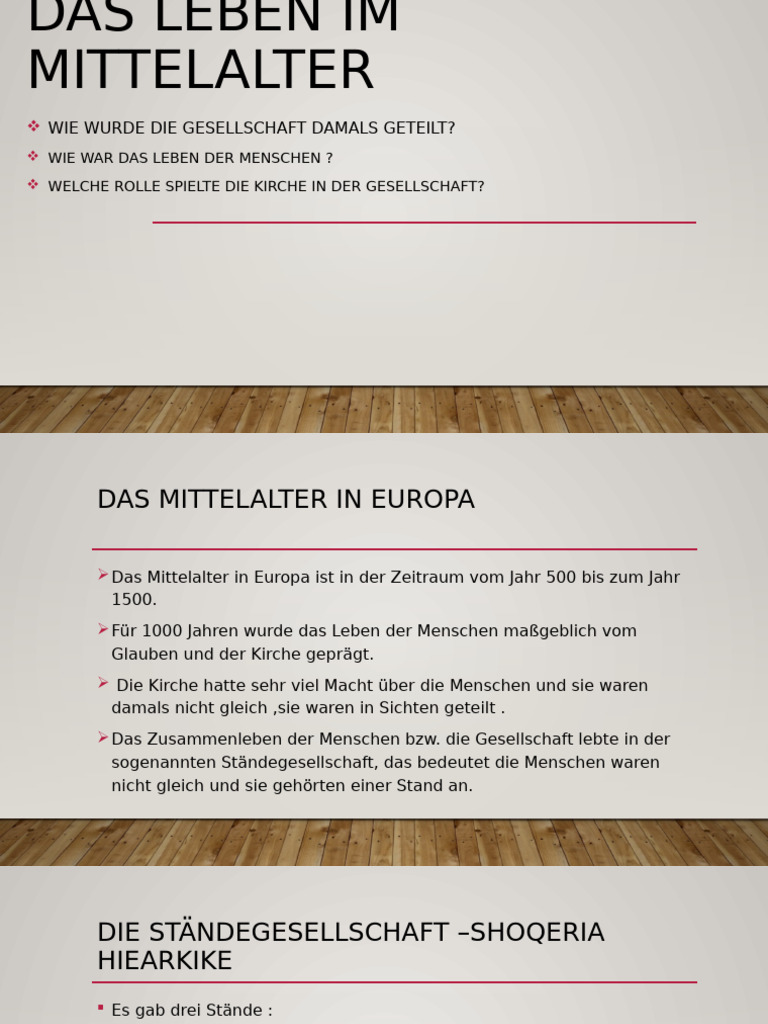 Das Leben Im Mittelalter | PDF
