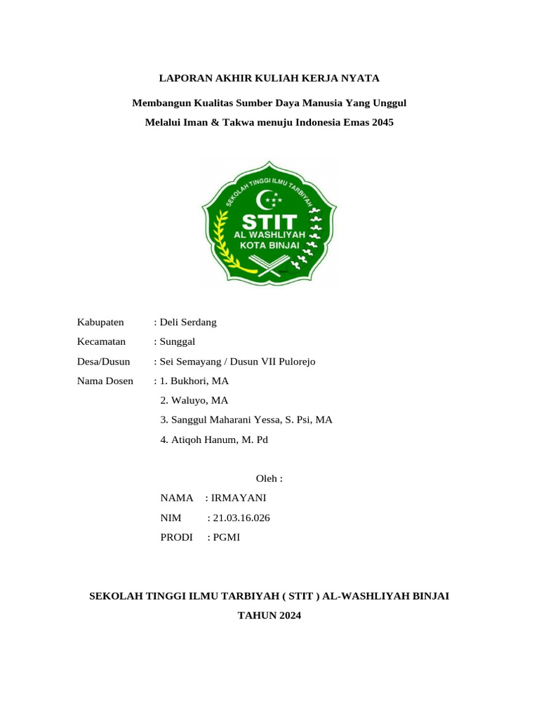Lap KKN Irma2024 | PDF