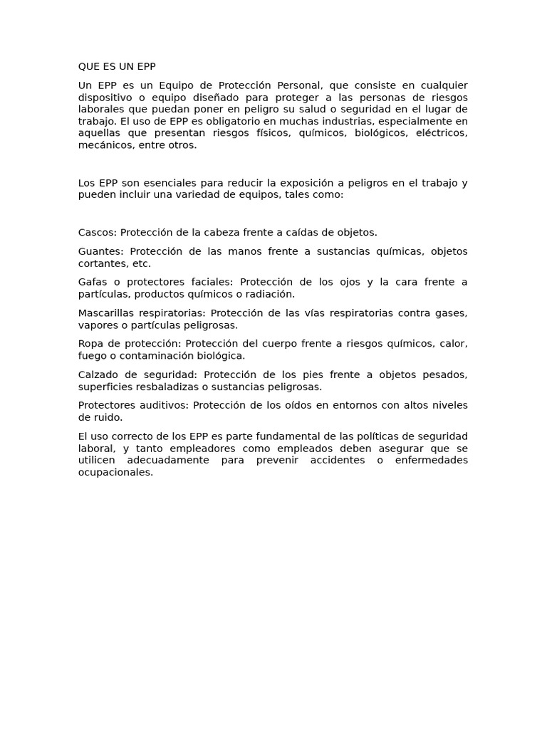 Que Es Un Epp | PDF