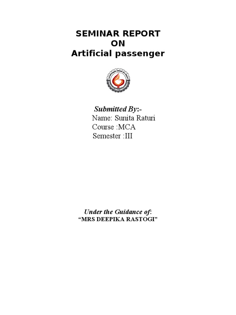 Seminar Report | PDF