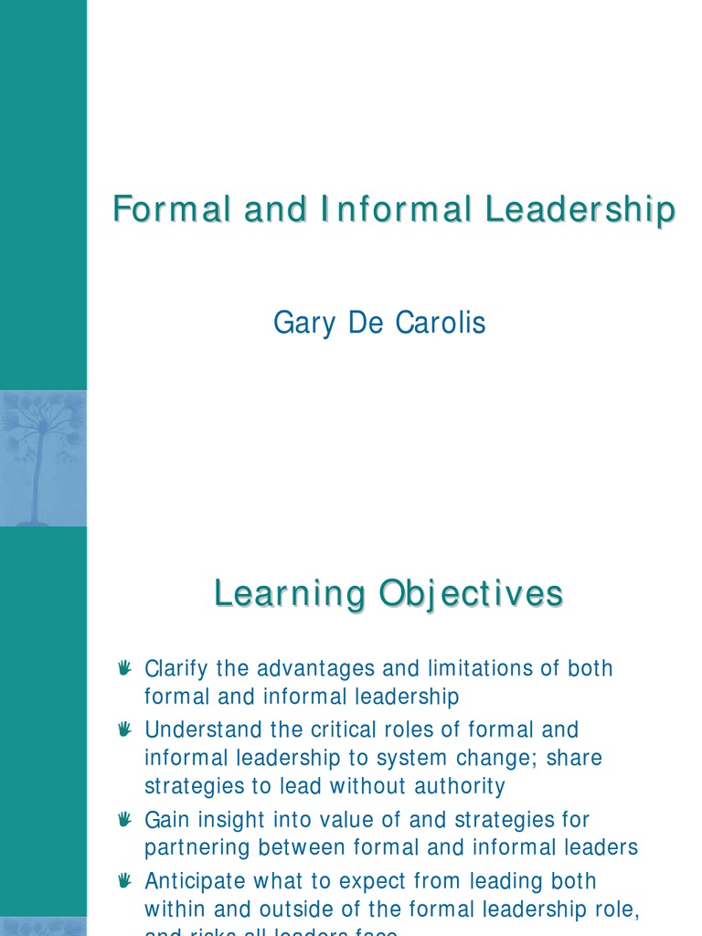 5.3.1 Formal and Informal Leadership - Brevard County - Wraparound ...