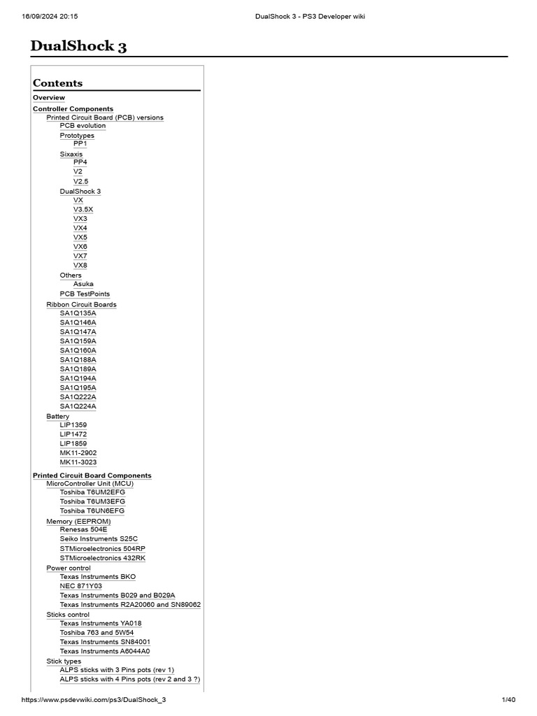 DualShock 3 - PS3 Developer Wiki | PDF