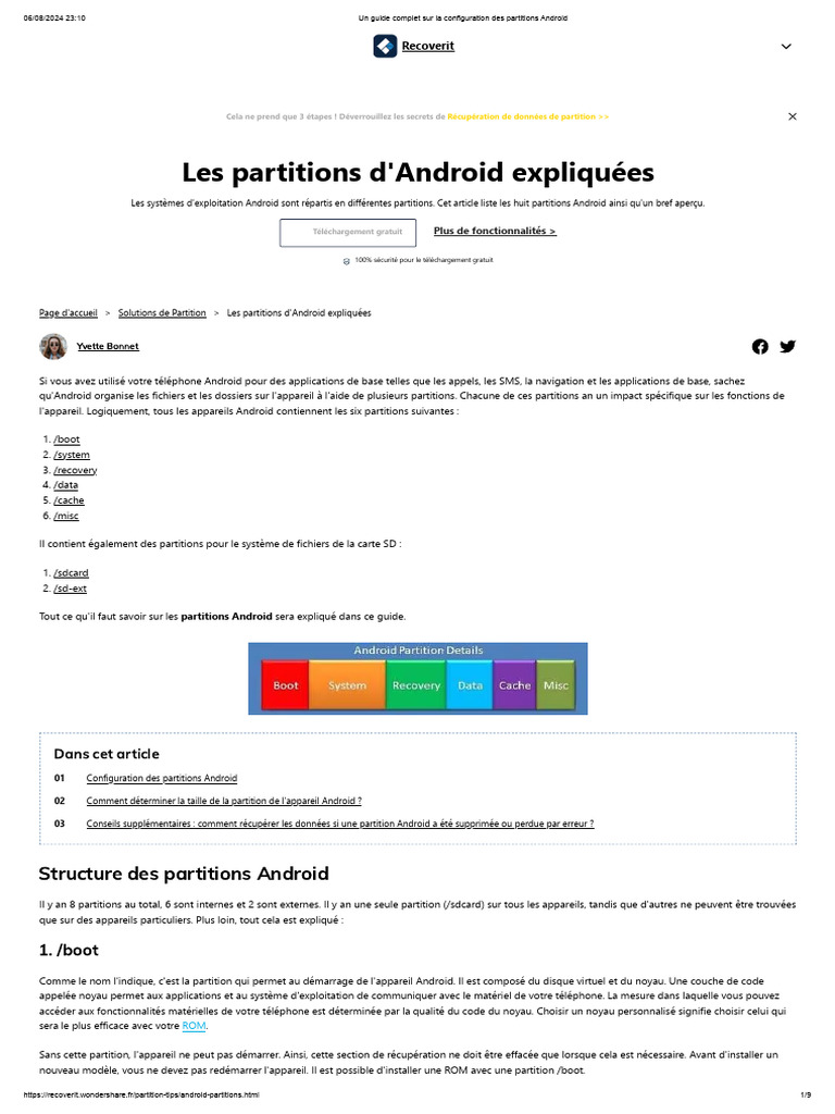 Un Guide Complet Sur La Configuration Des Partitions Android | PDF