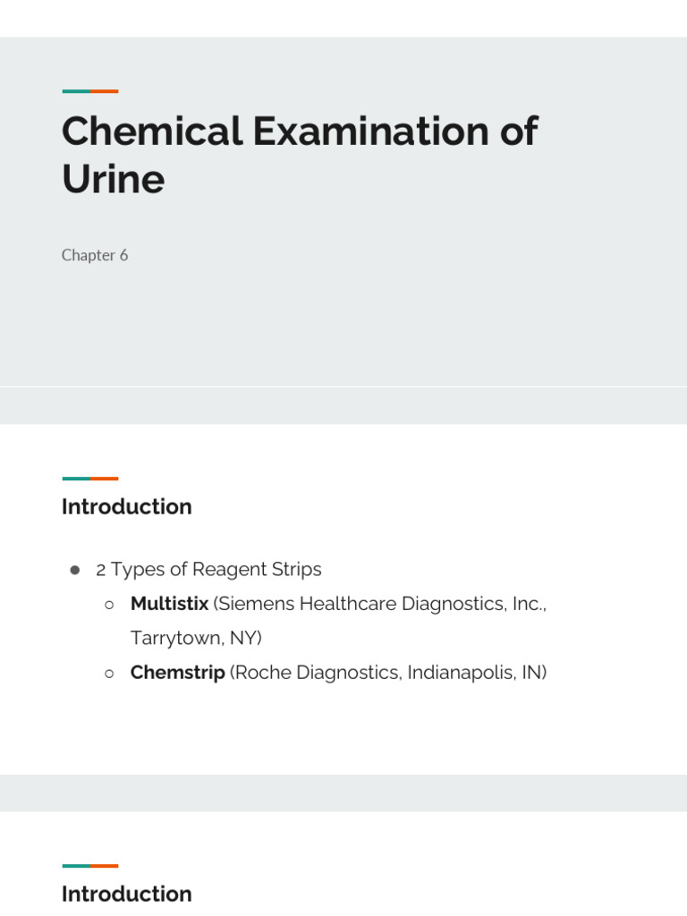 CHAPTER 6 - CHEMICAL EXAMINATION OF URINE | PDF