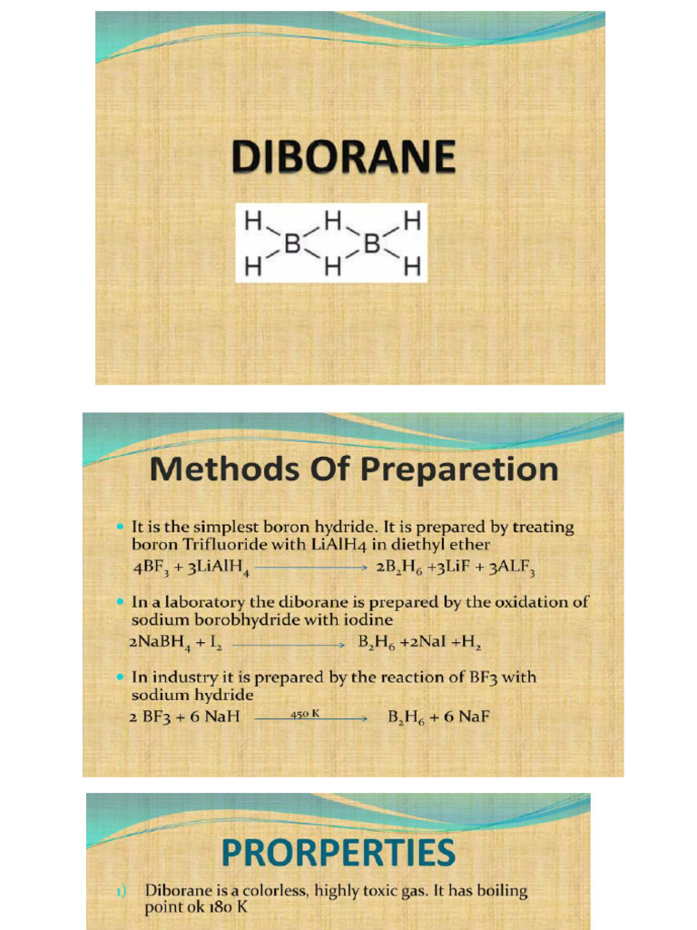 Diborane and Borazine | PDF