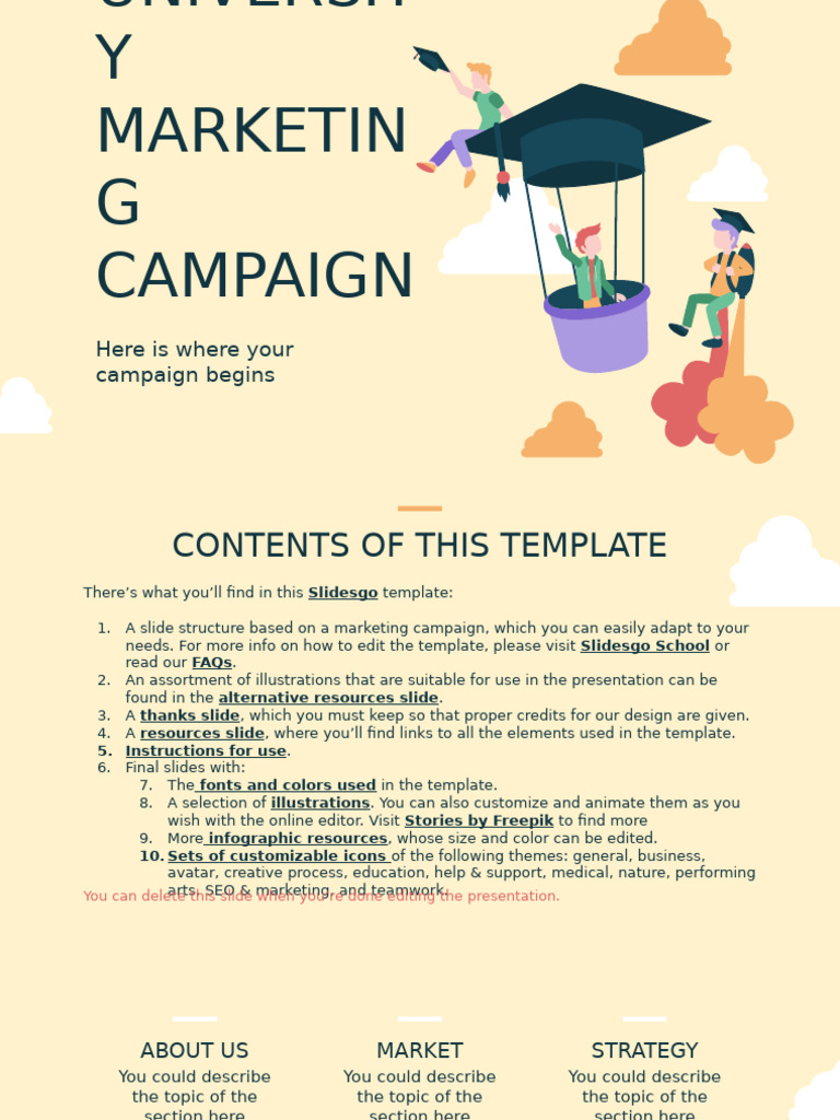 University Marketing Campaign by Slidesgo | PDF