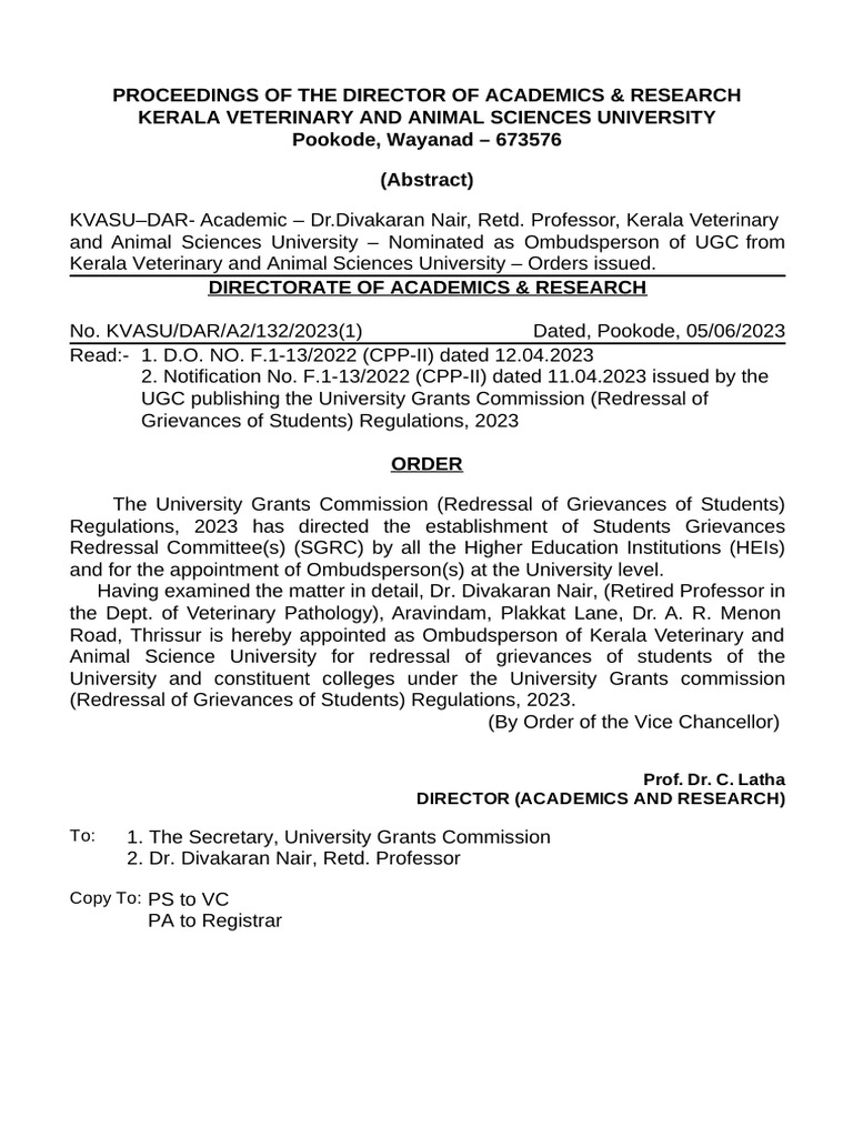 Ombuds+person++UGC+1 | PDF