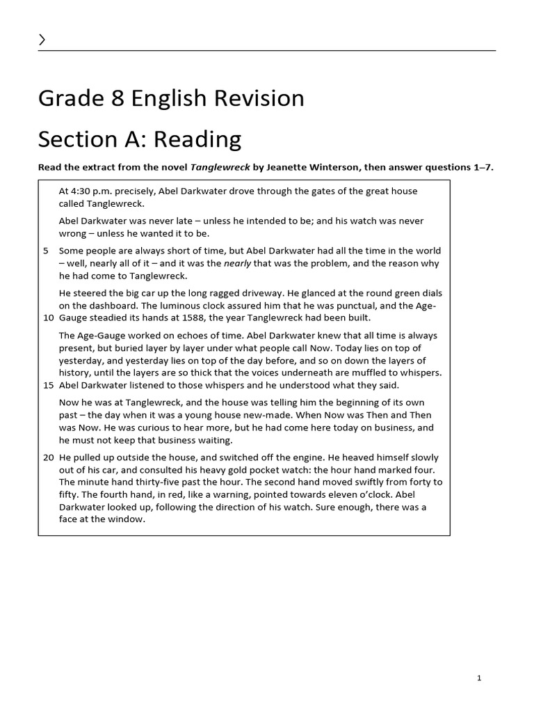 Grade 8 Eng Unit 4 Rev | PDF