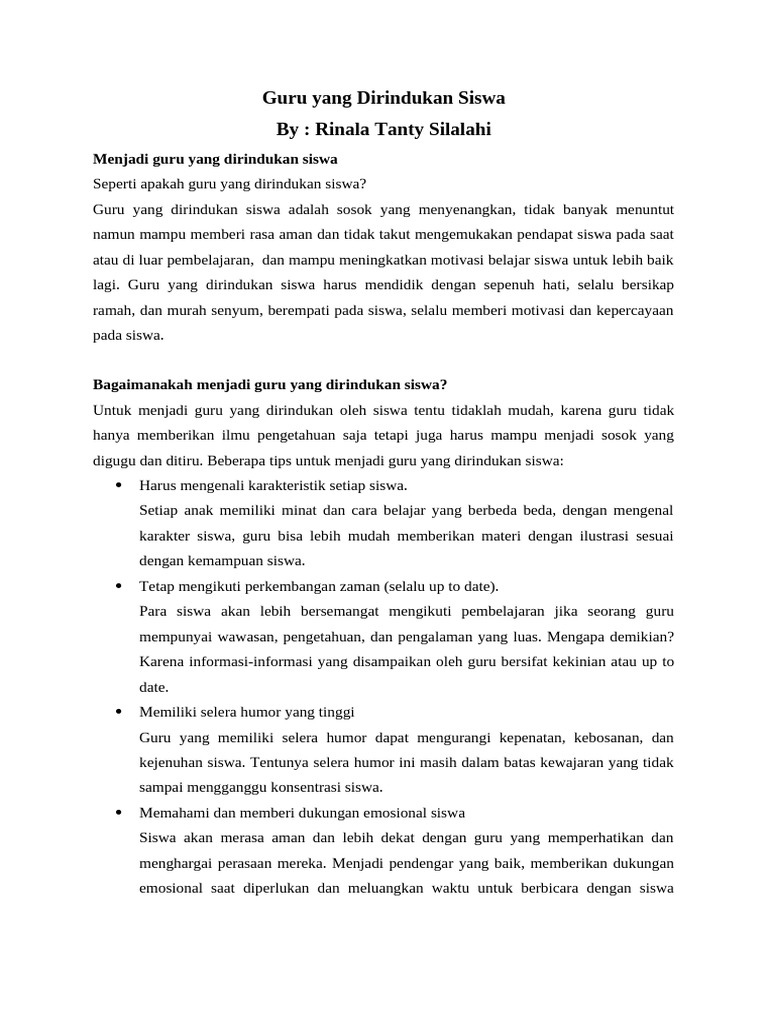 Guru Yang Dirindukan (November) | PDF