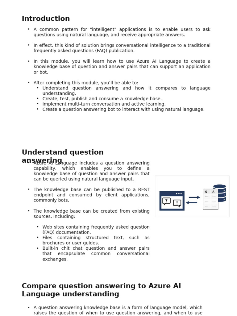 02 Create Question Answering Solutions With Azure AI Language | PDF | Question | Artificial ...
