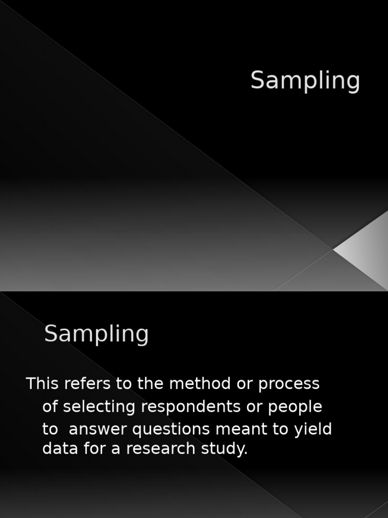 Sampling | PDF