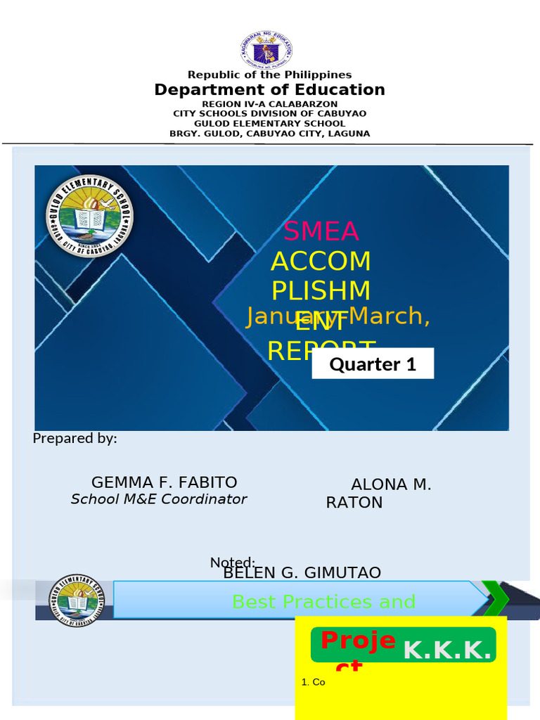 Project REACH GES SMEA 2024 1st Quarter B | PDF