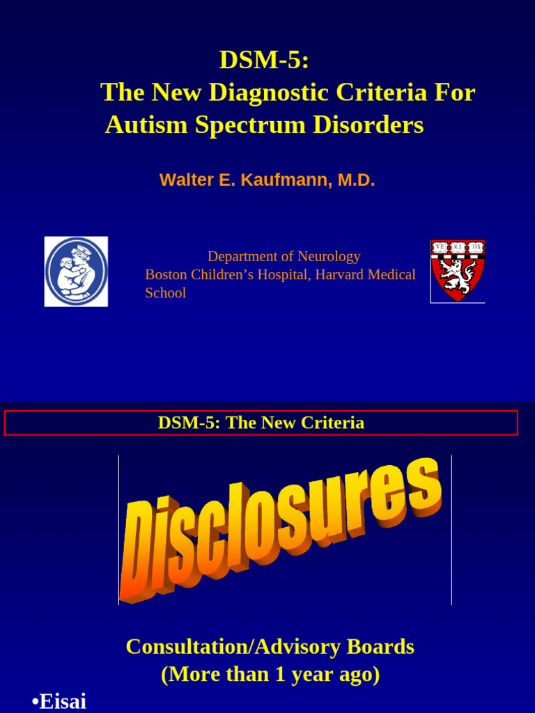 PDF DSM 5 The New Diagnostic Criteria For Autism Spectrum Disorders 1 | PDF