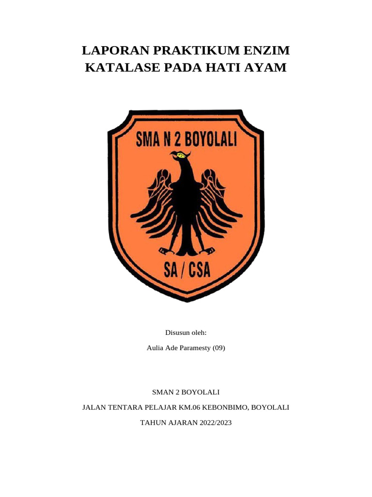 Enzim Katalase | PDF