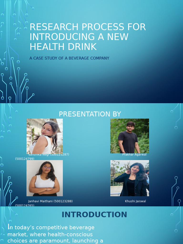 Research Process For Introducing A New Health Drink: A Case Study of A ...