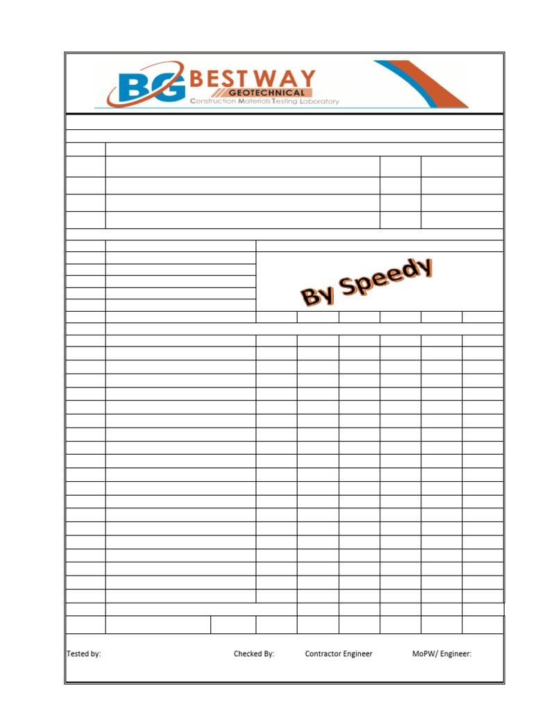 RFT No ASTM D1556, AASHTO T-191: Field Denstiy Test | PDF