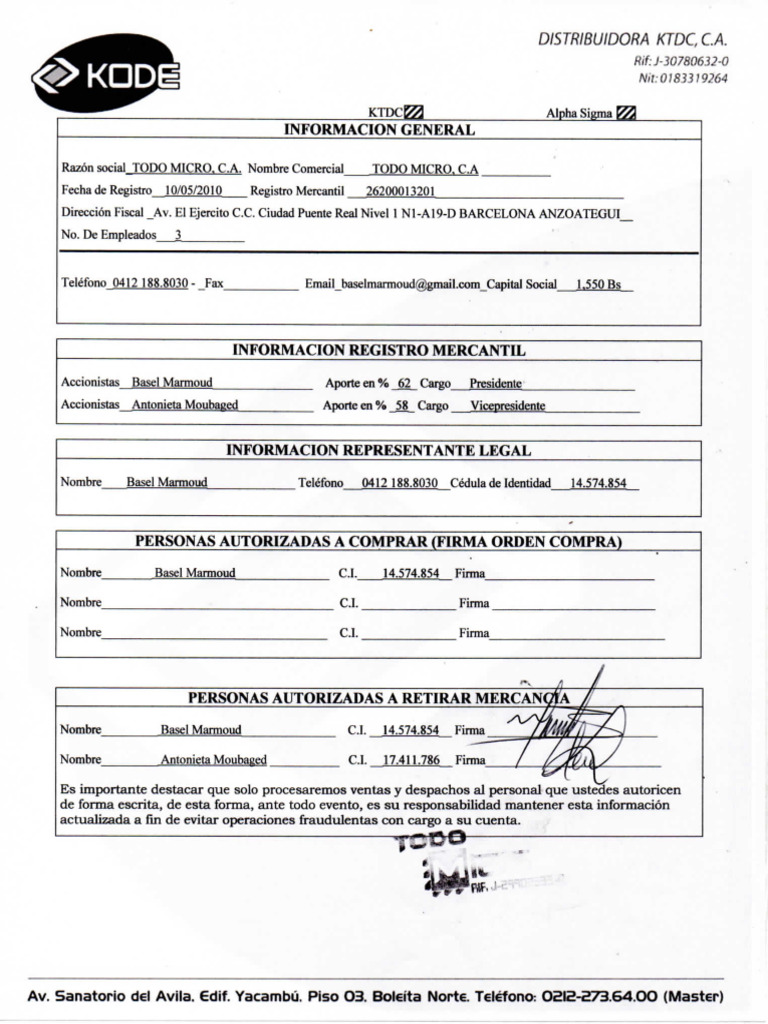 Actualizacion Datos Todo Micro - KODE | PDF