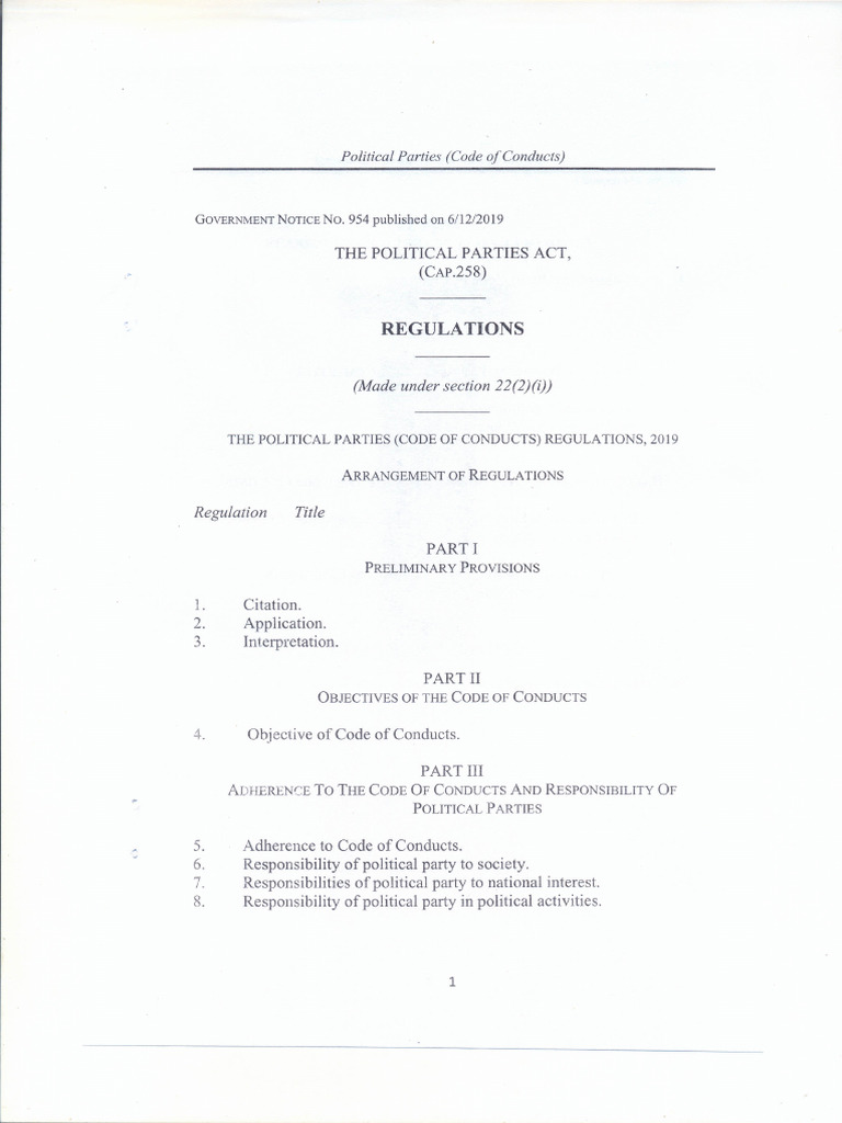 Sw1588663350-The Political Parties (Code of Conducts) Regulations ...