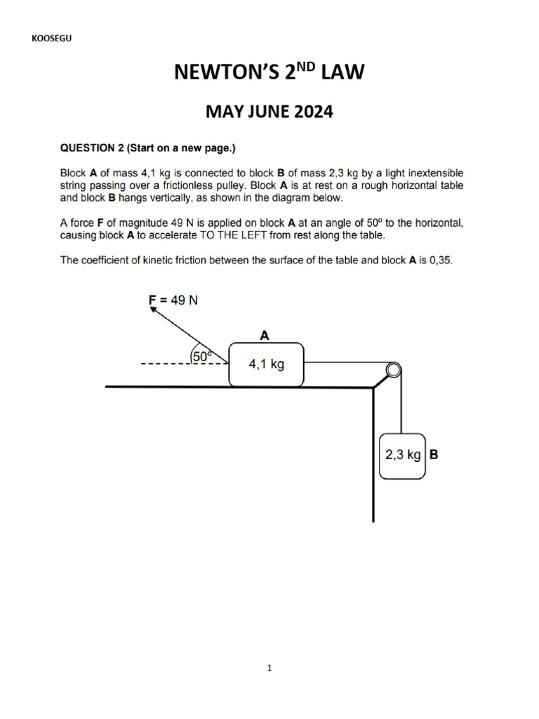 Newton 2nd Law-2 | PDF