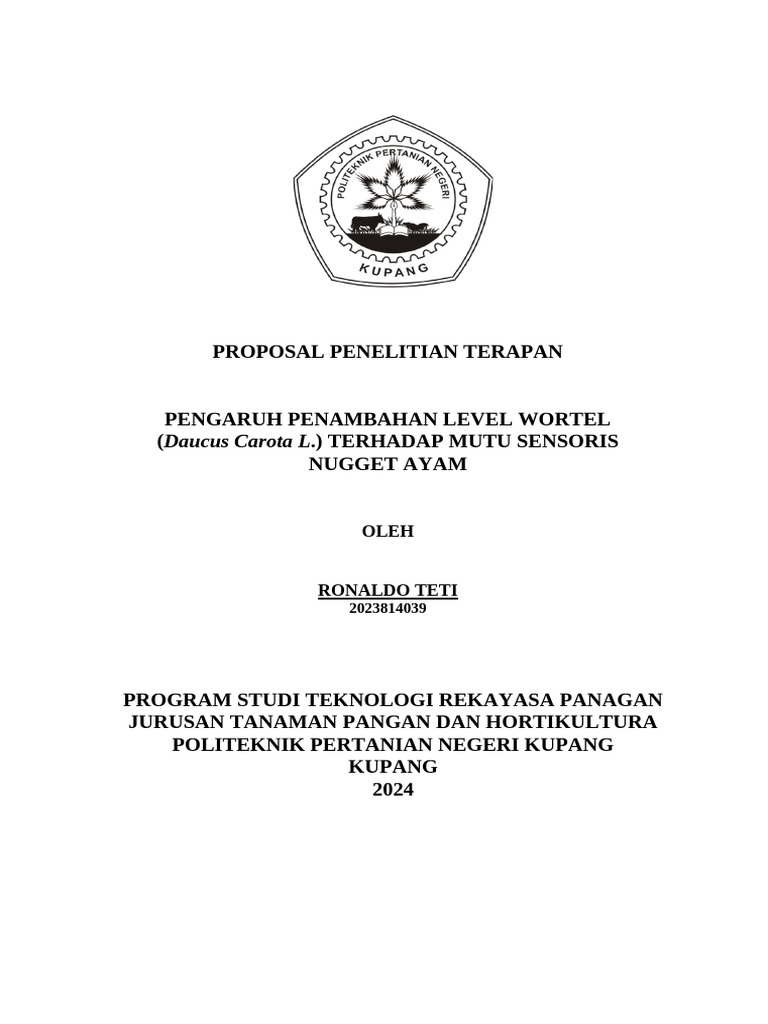 Jilid Proposal Ronaldo Teti 01 | PDF