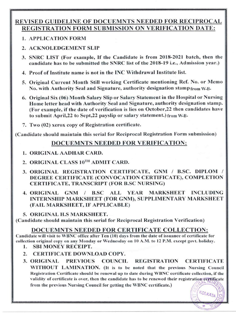 Revised Guidelines of Reciprocal Registration 2023 | PDF