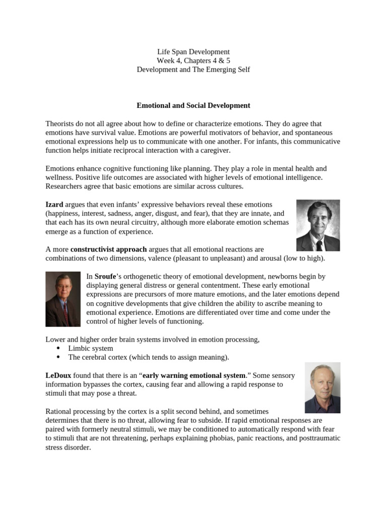 Life Span Development Week 4 | PDF