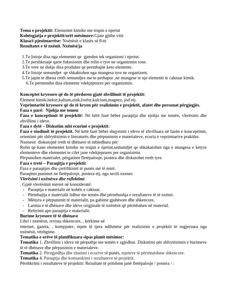 Kimi 8 Projekt | PDF