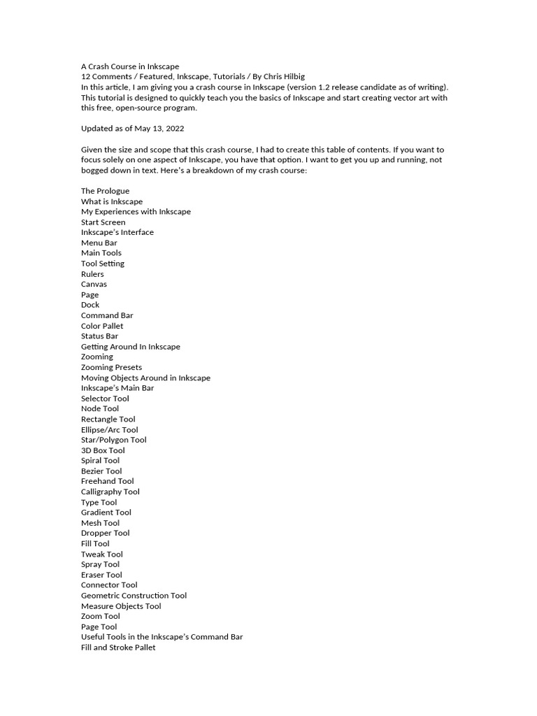 A Crash Course in Inkscape | PDF