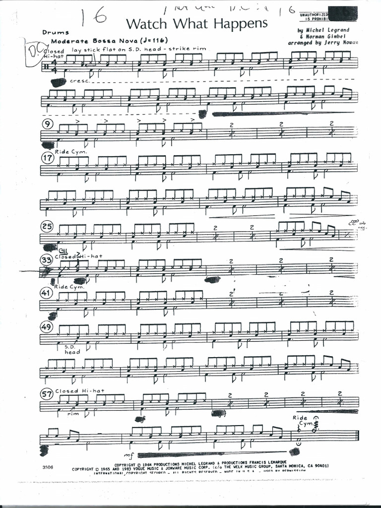 016_Watch What Happens__Drums | PDF