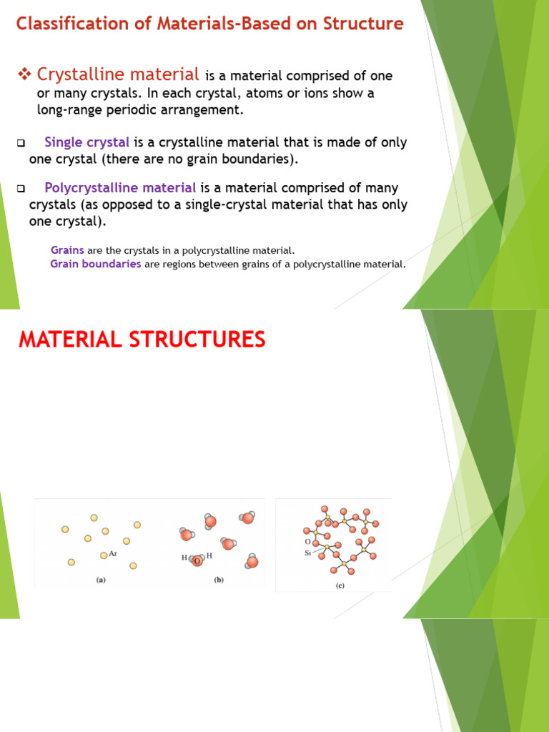 Lec 2. MATERIAL STRUCTURES | PDF