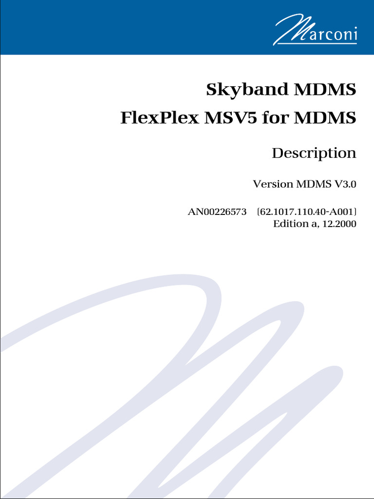 Skyband Mdms Flexplex Msv5 For MDMS: Description | PDF