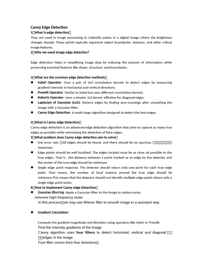 Canny Edge Detection | PDF