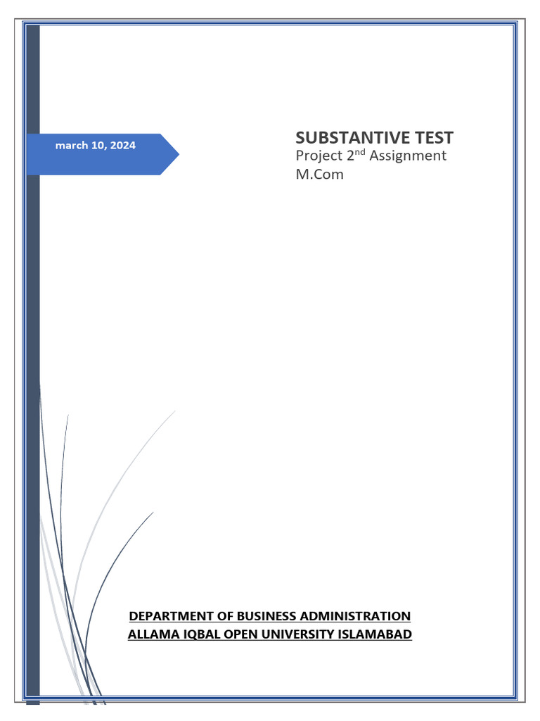 Substantive Test | PDF