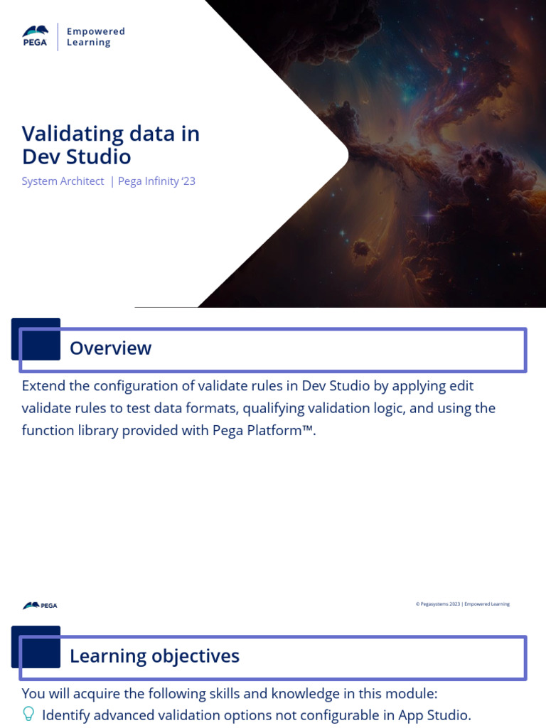 Validating Data in Dev Studio | PDF