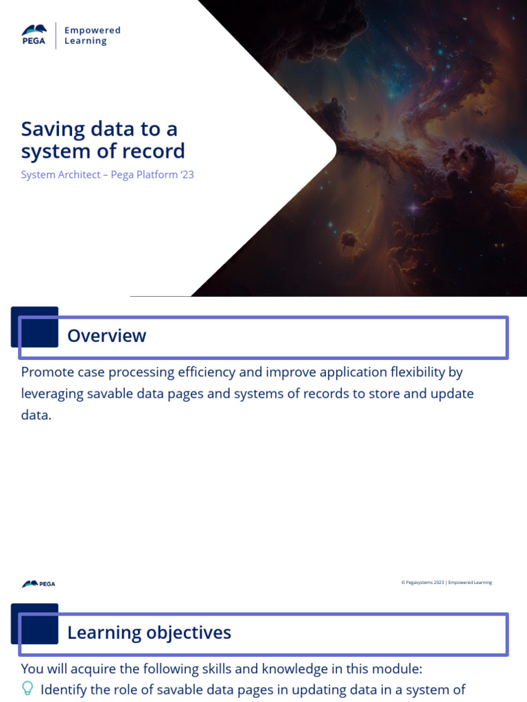 Saving Data to a System of Record | PDF
