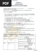 Class 10 Maths Chapter - 2 Polynomials Notes For Session 2024-2025 ...