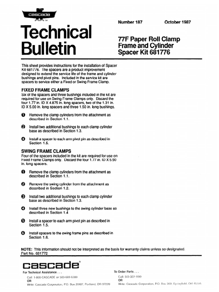 Bulletin Technical 681772 - TB187 | PDF