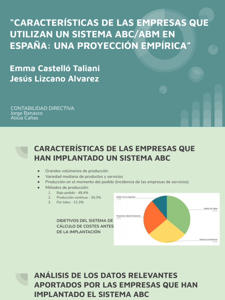 Características del Sistema ABC/ABM en España | PDF | Business ...