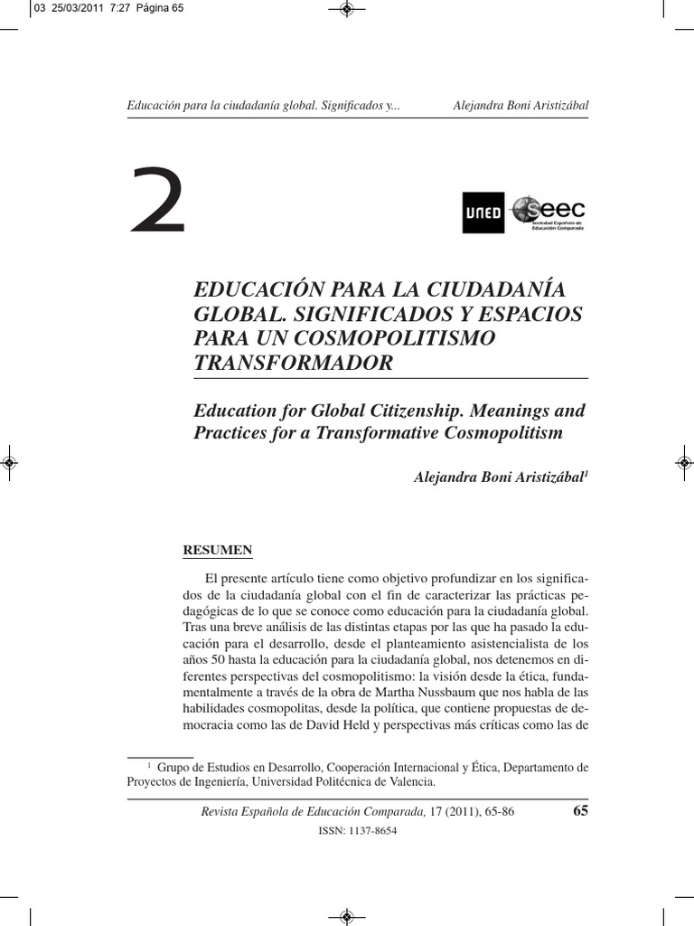 Educacion para La Ciudadania Global | PDF