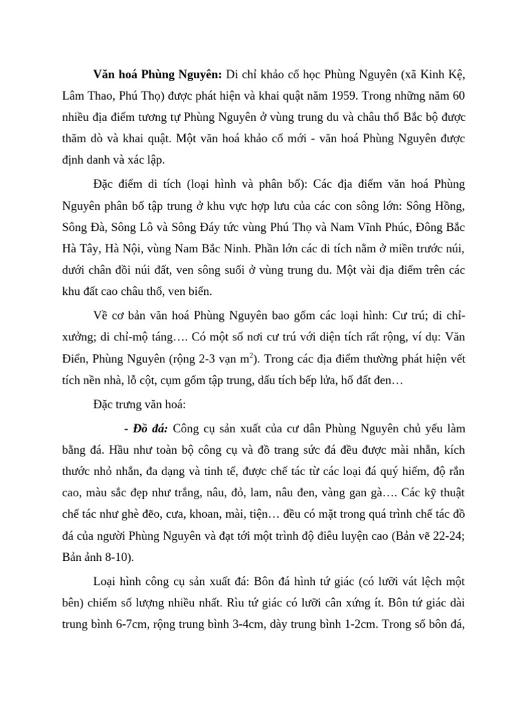 Văn hoá Phùng Nguyên | PDF