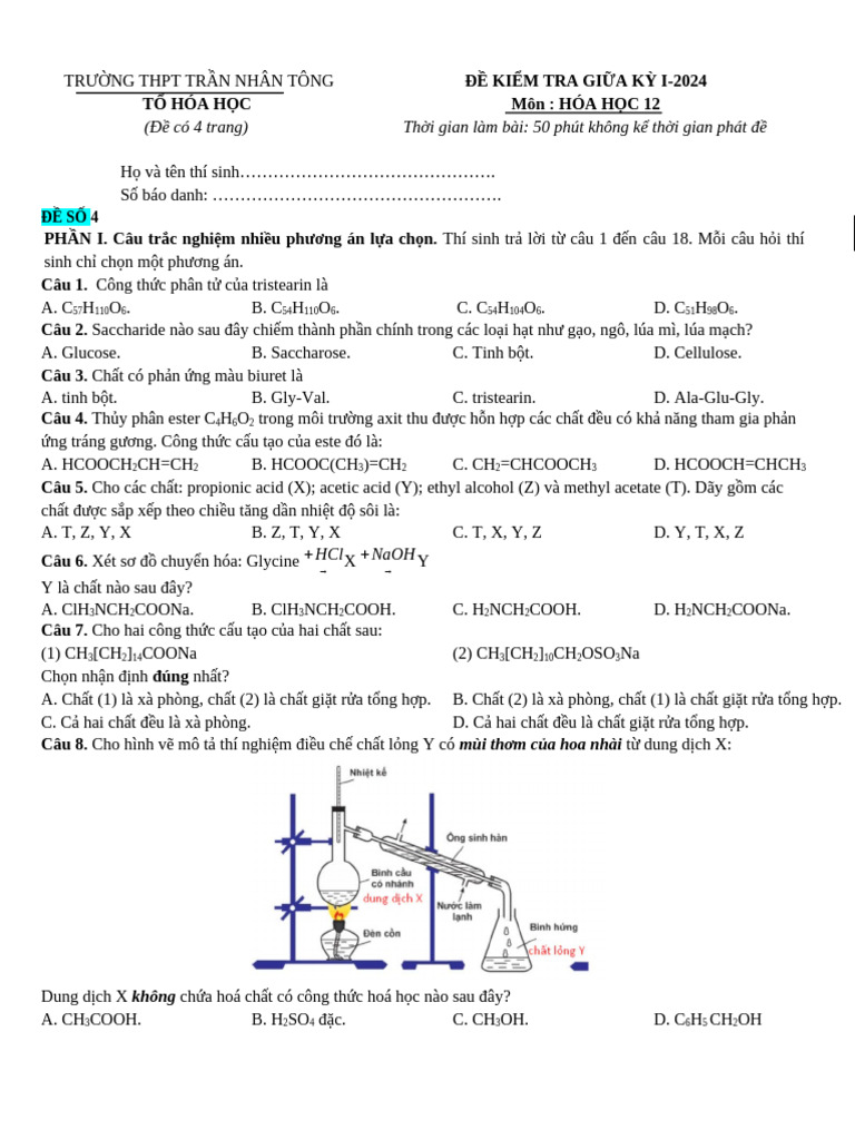 DE HOA 12 SO 4 GK1 | PDF