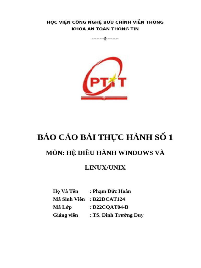 Bài TH C Hành 1 HDHW | PDF