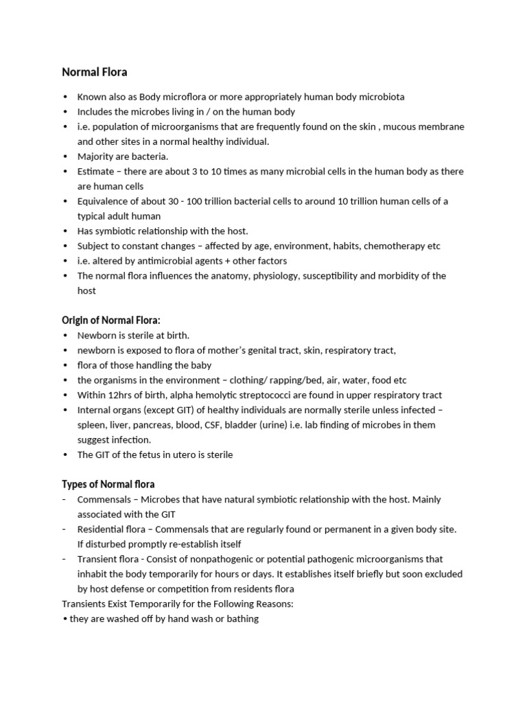 Normal Flora1 | PDF