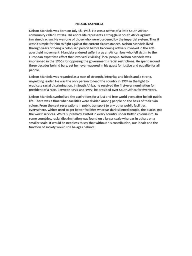 Nelson Mandela | PDF